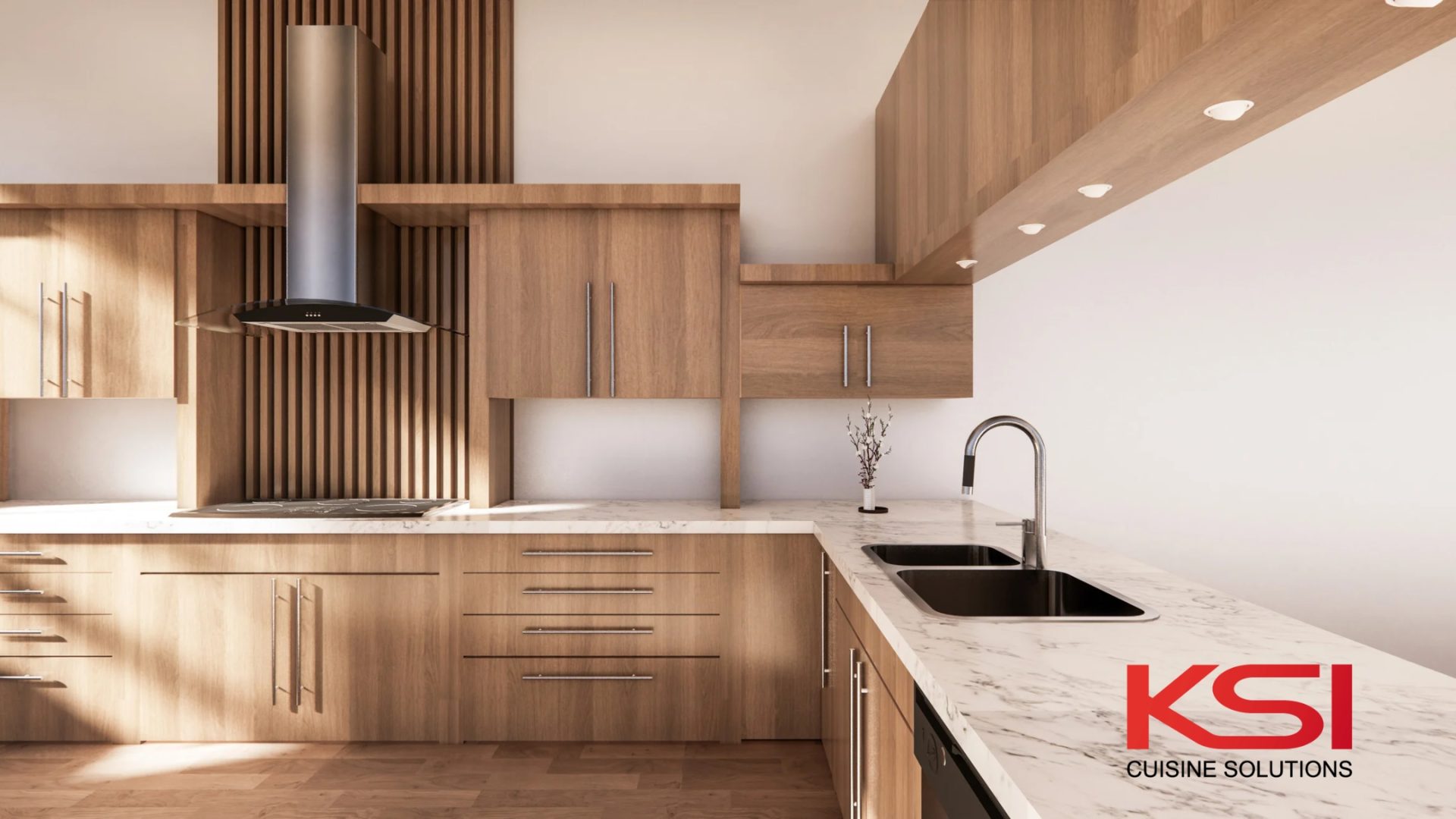 Raised-Panel Kitchen Cabinets