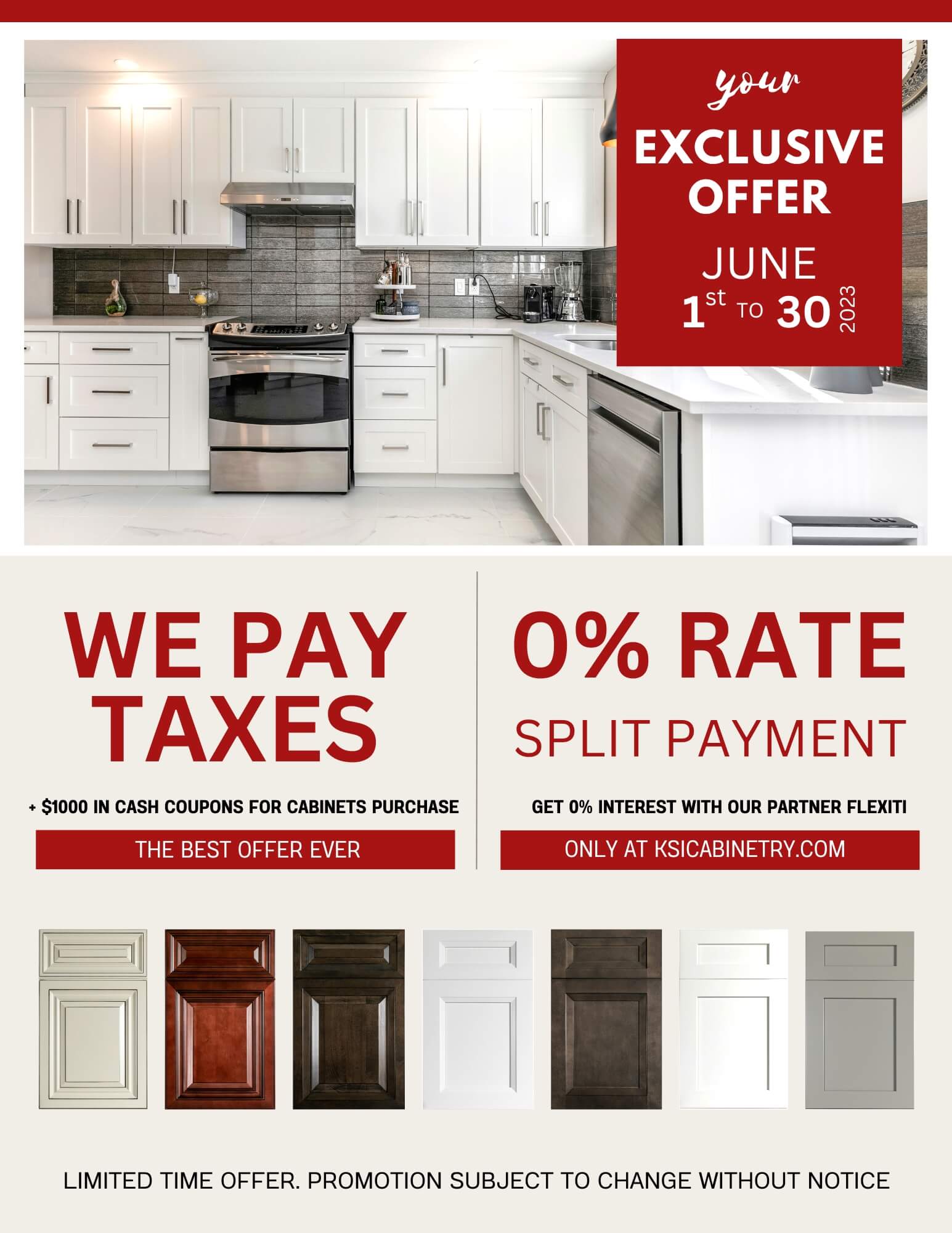 KSI kitchen cabinet june promo